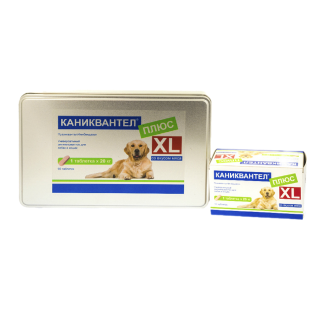 Каниквантел плюс XL антигельминтик для собак и кошек 1 таблетка/20 кг ...